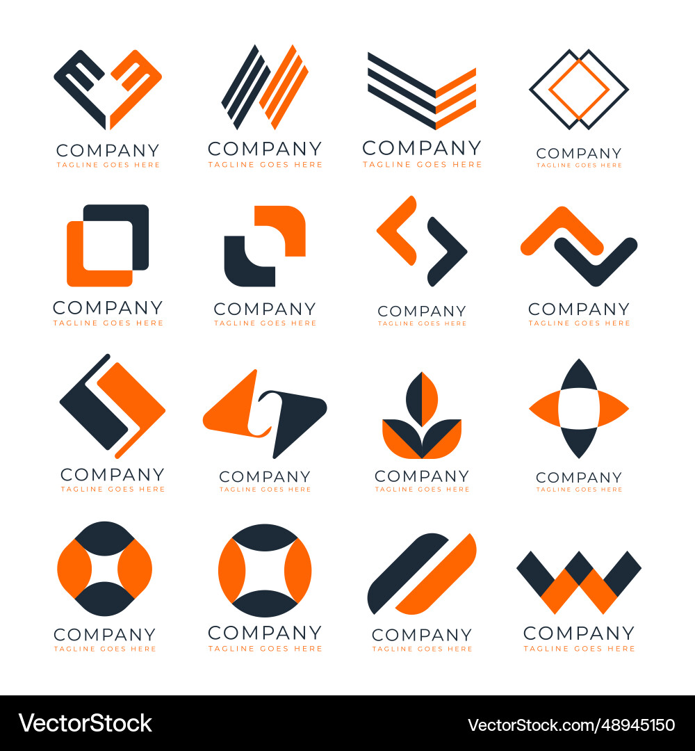 Free company logo collection Royalty Free Vector Image