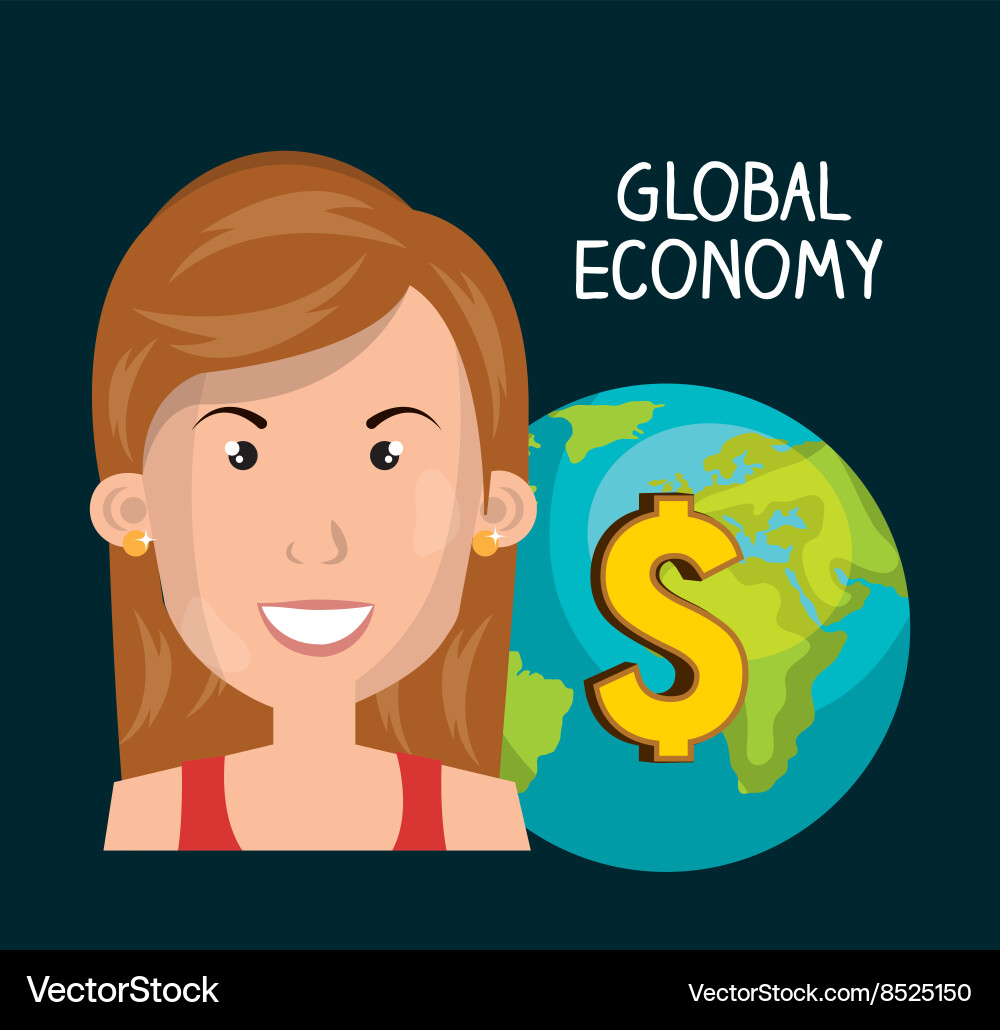Global economy design Royalty Free Vector Image