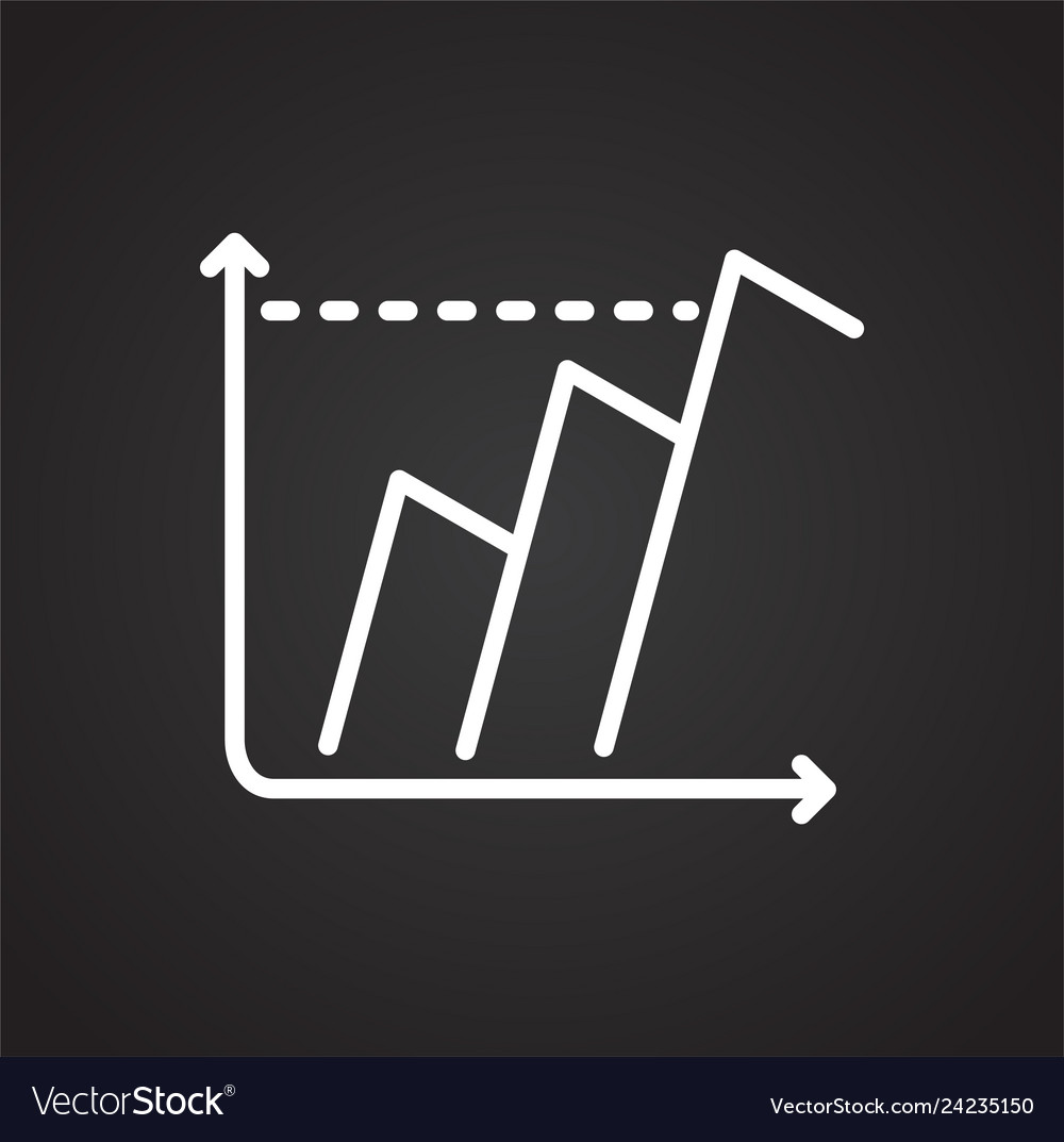 Graph line icon on background for graphic and web Vector Image