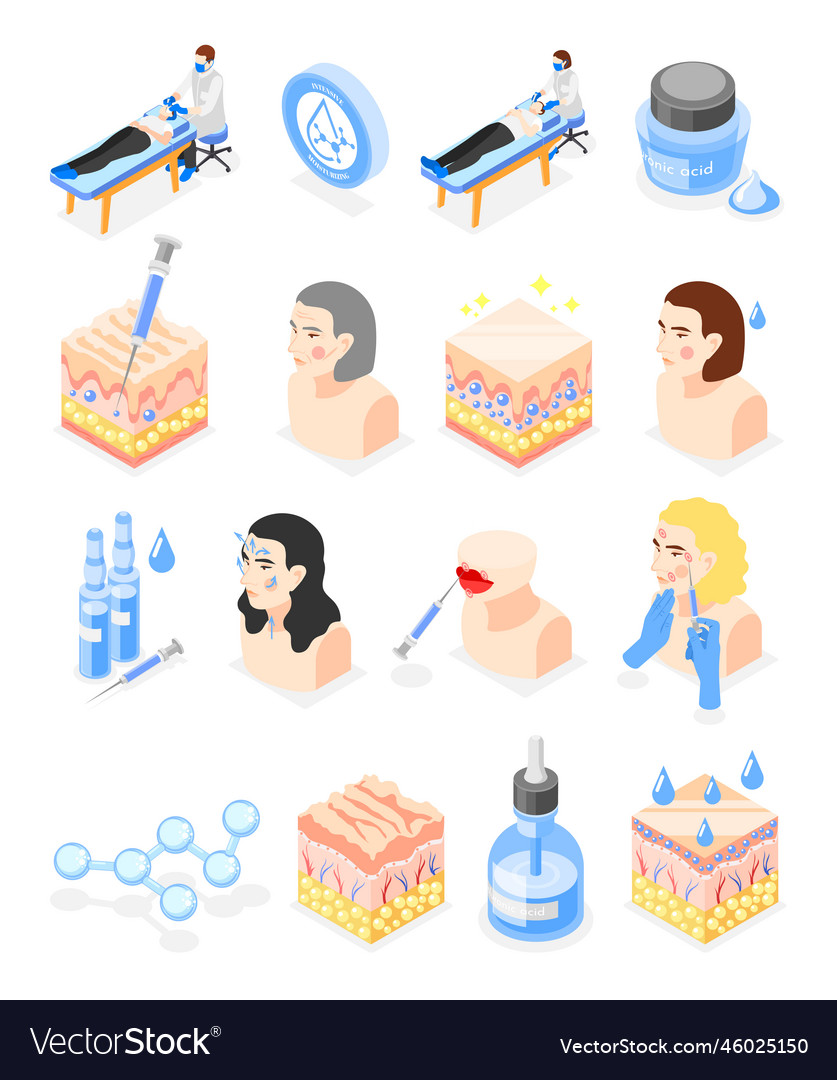 Hyaluronic acid icon set Royalty Free Vector Image Hyaluronic acid icon set Royalty Free Vector Image