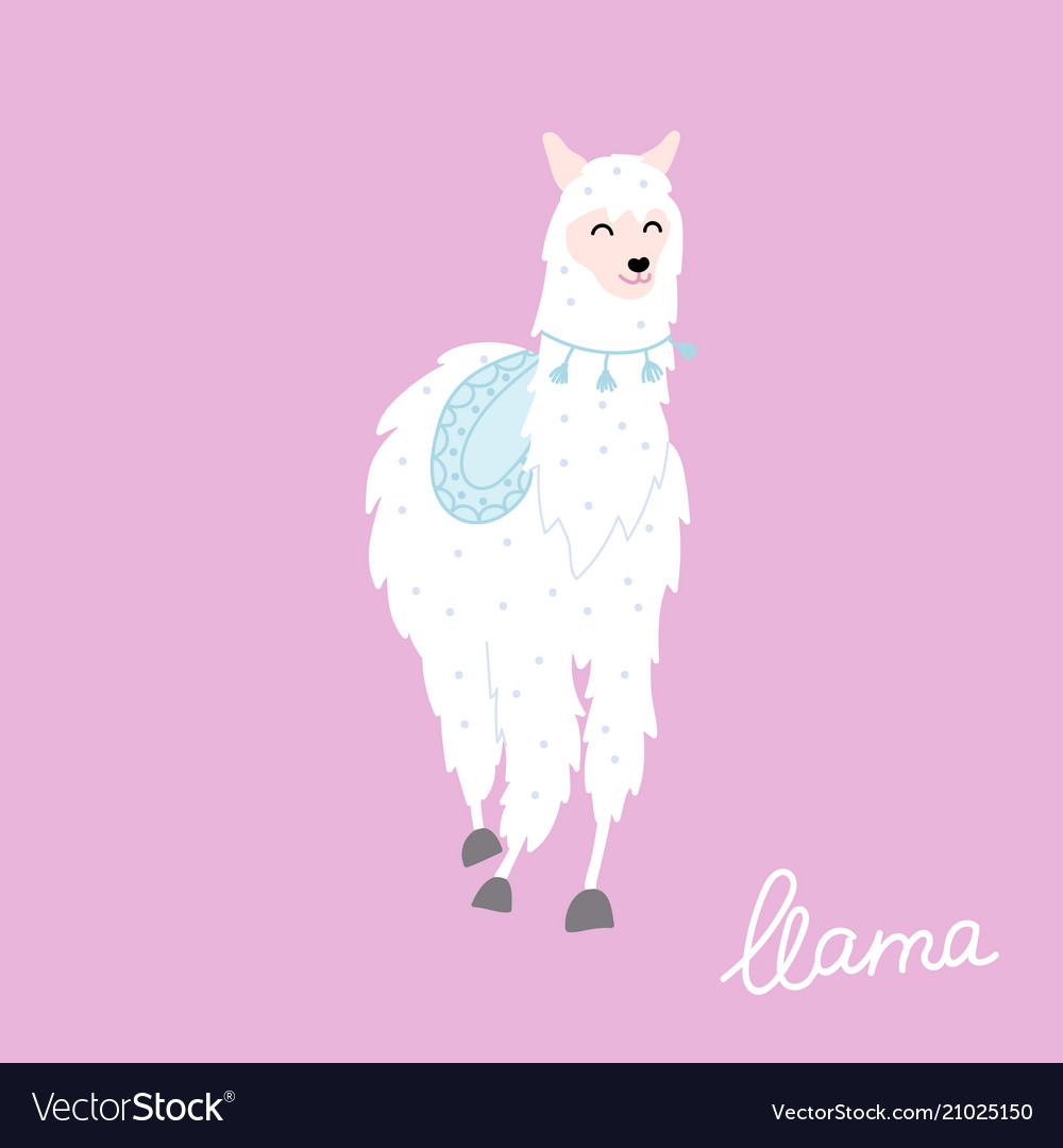Llama Royalty Free Vector Image - VectorStock