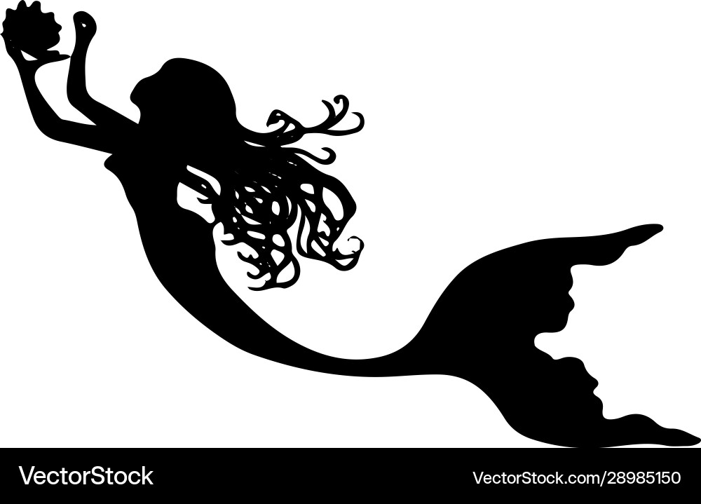 Mermaid isolated on background Royalty Free Vector Image