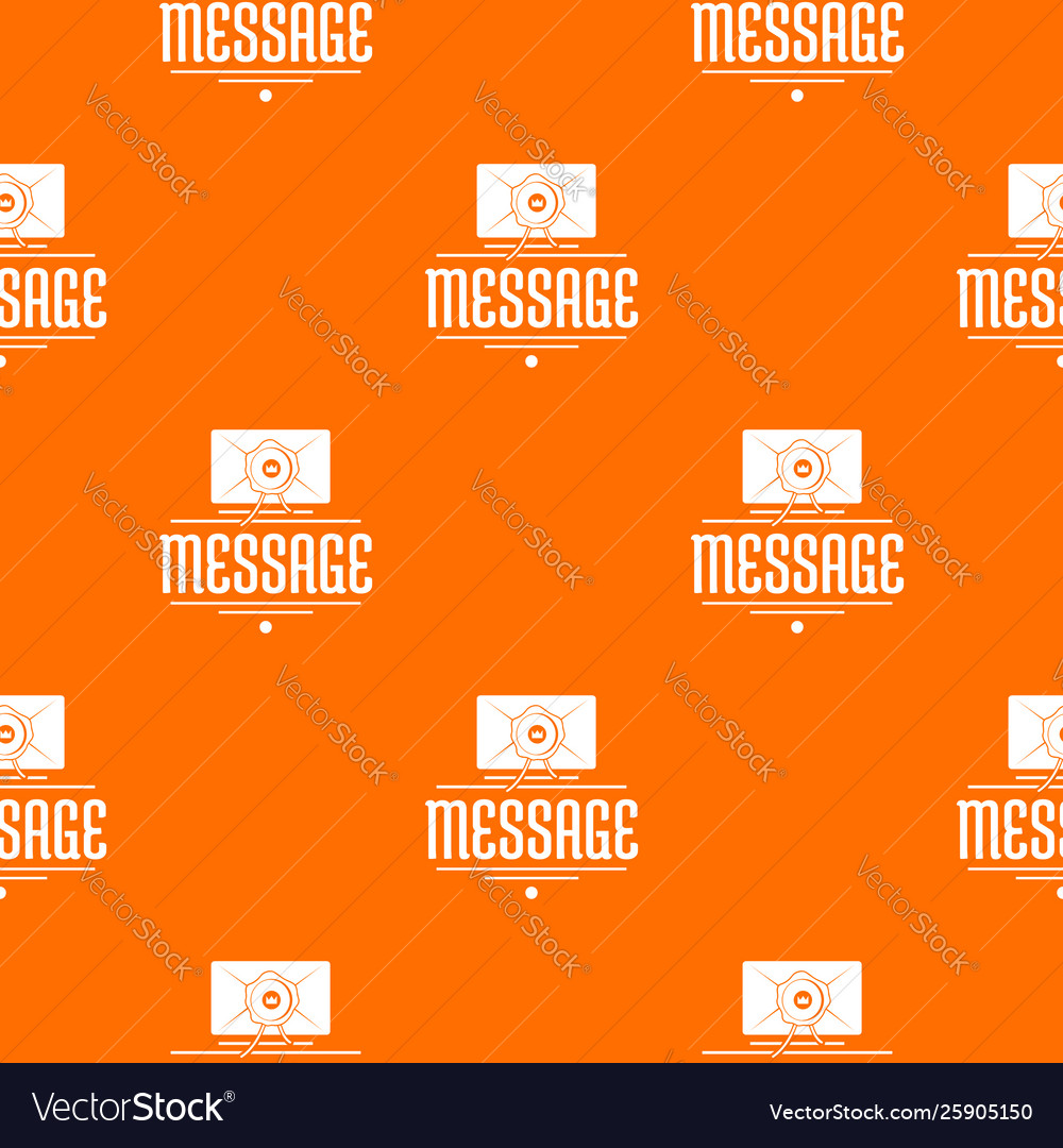 Message pattern orange Royalty Free Vector Image
