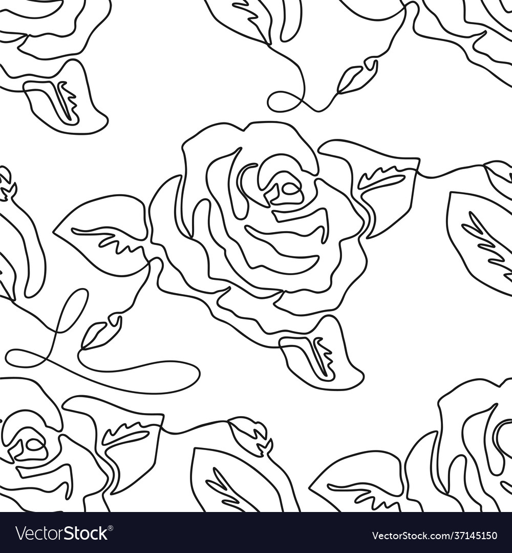 One line seamless modern pattern Royalty Free Vector Image