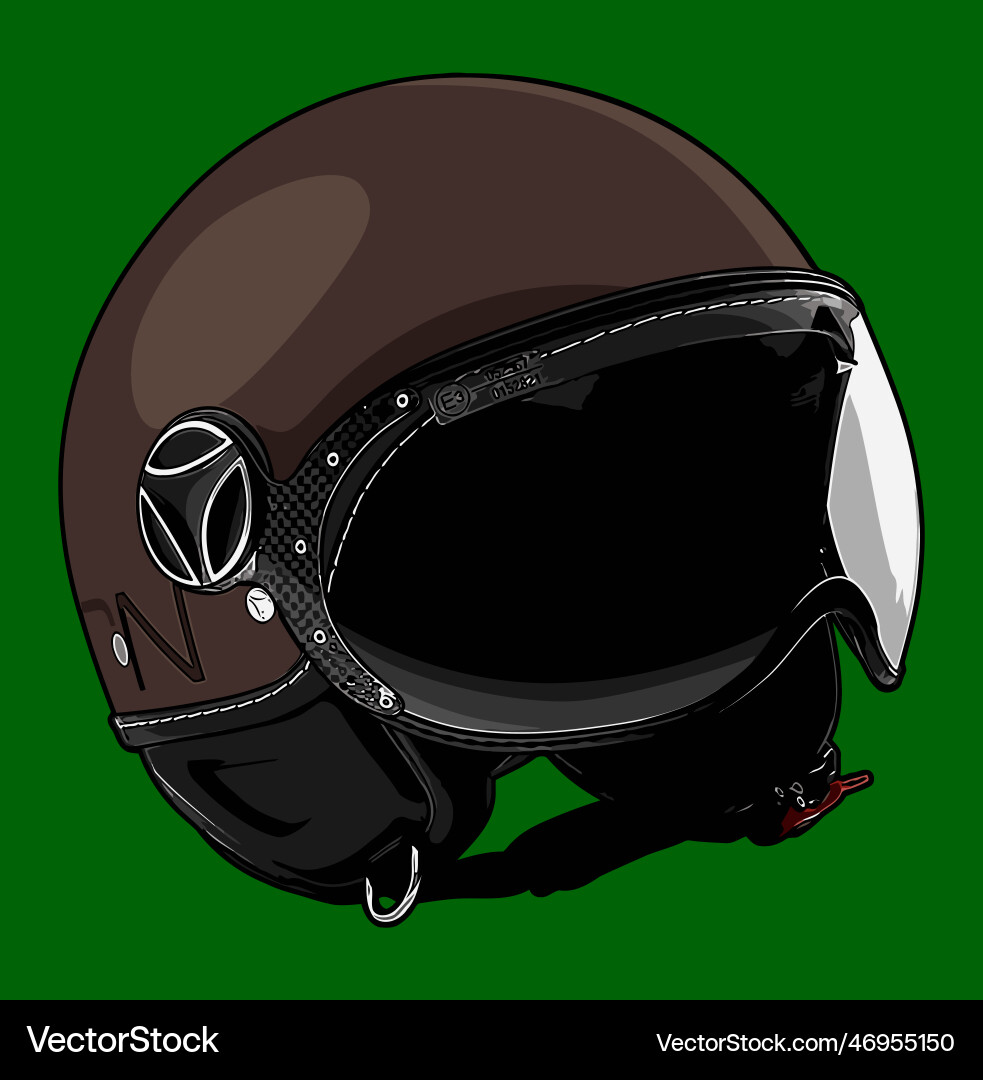 Retro helmet for graphic design Royalty Free Vector Image