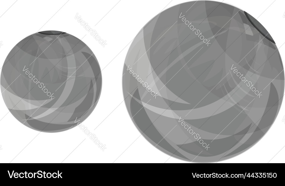 Shot put balls on a white background Royalty Free Vector
