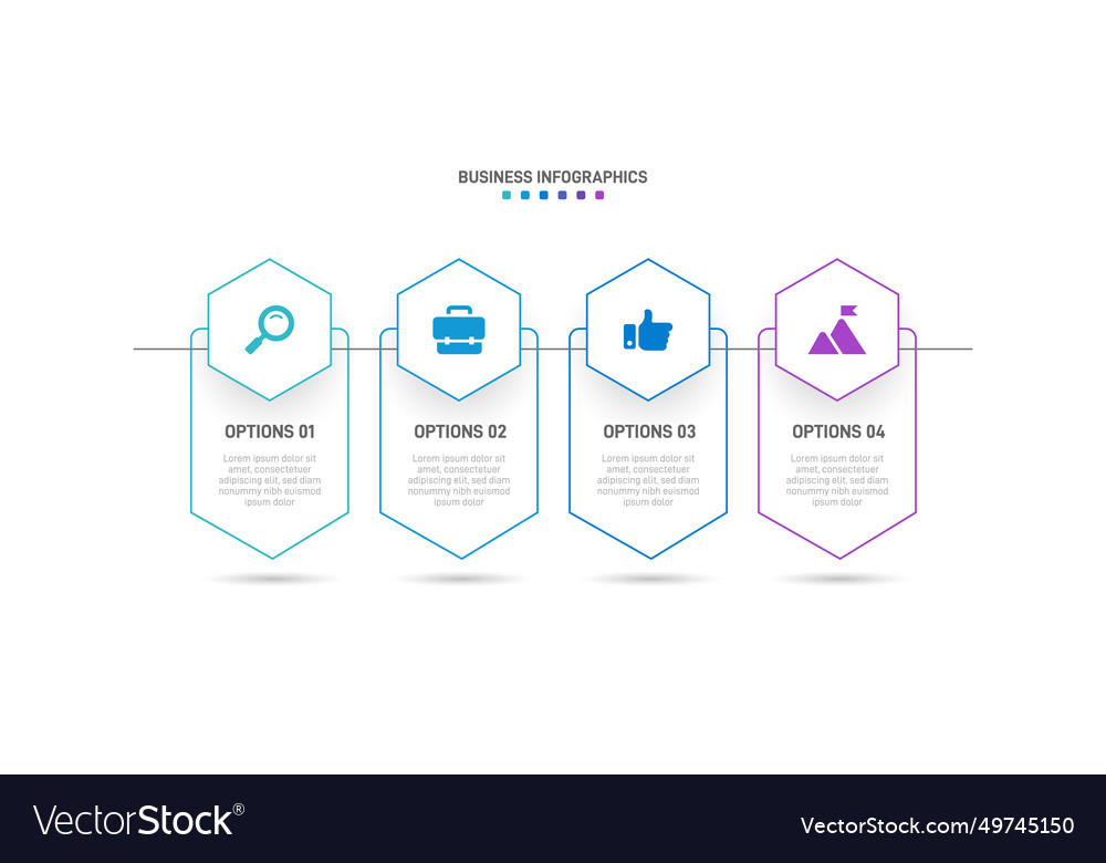 Timeline infographic with infochart modern Vector Image