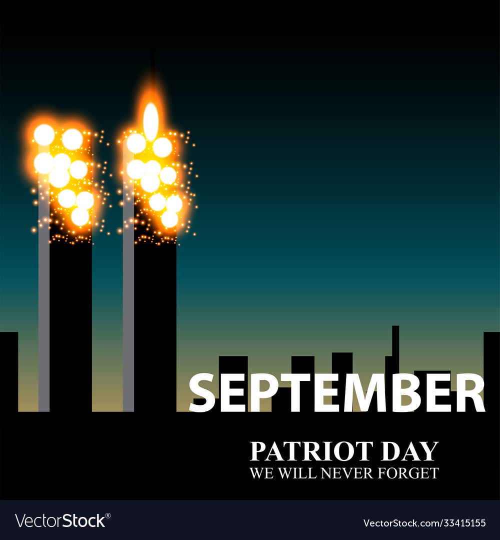 11 september-patriot day usawe will never forget Vector Image