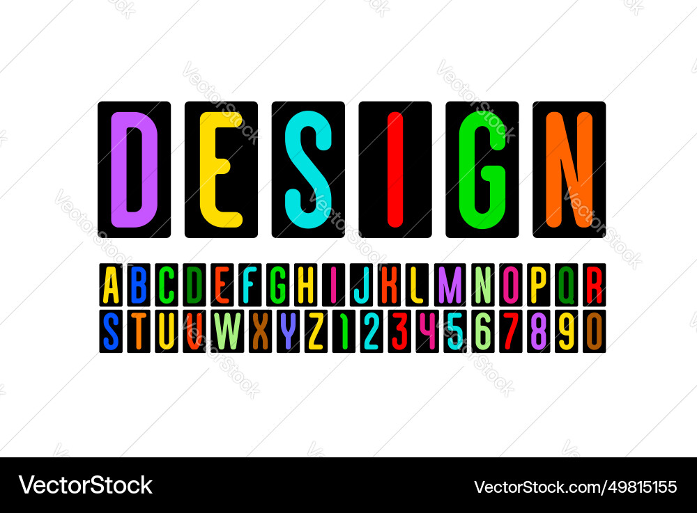 Condensed modern font rounded narrow alphabet Vector Image