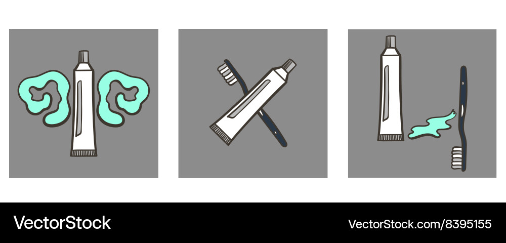 Decoartive Font Toothpaste Part 8 Royalty Free Vector Image