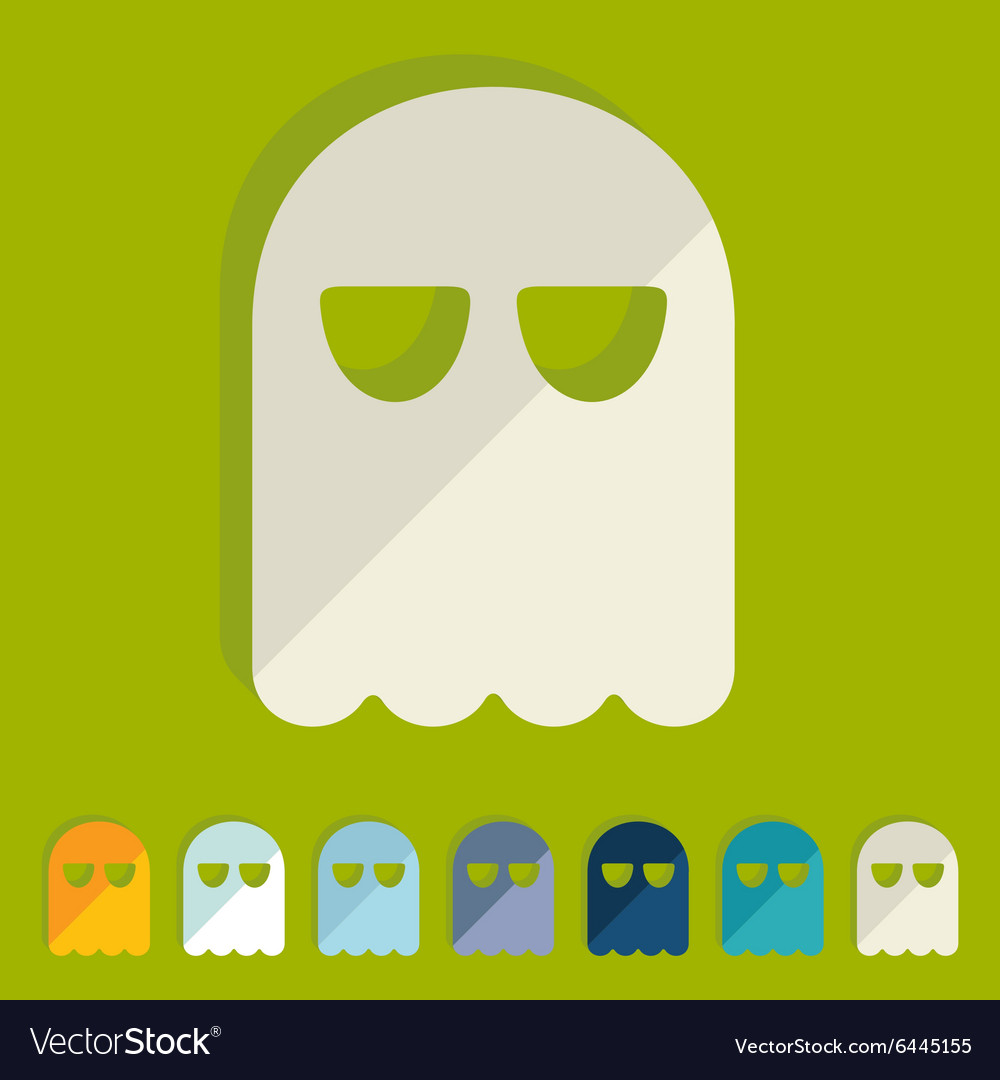 Flat design ghost Royalty Free Vector Image - VectorStock