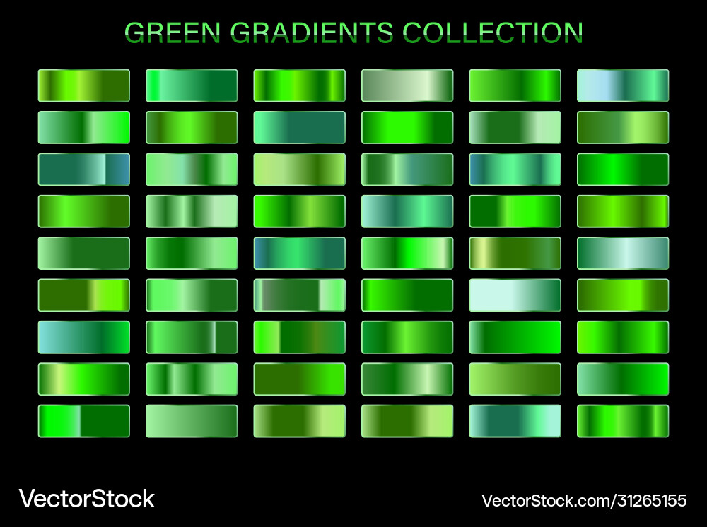 Green glossy gradient metal foil texture color Vector Image