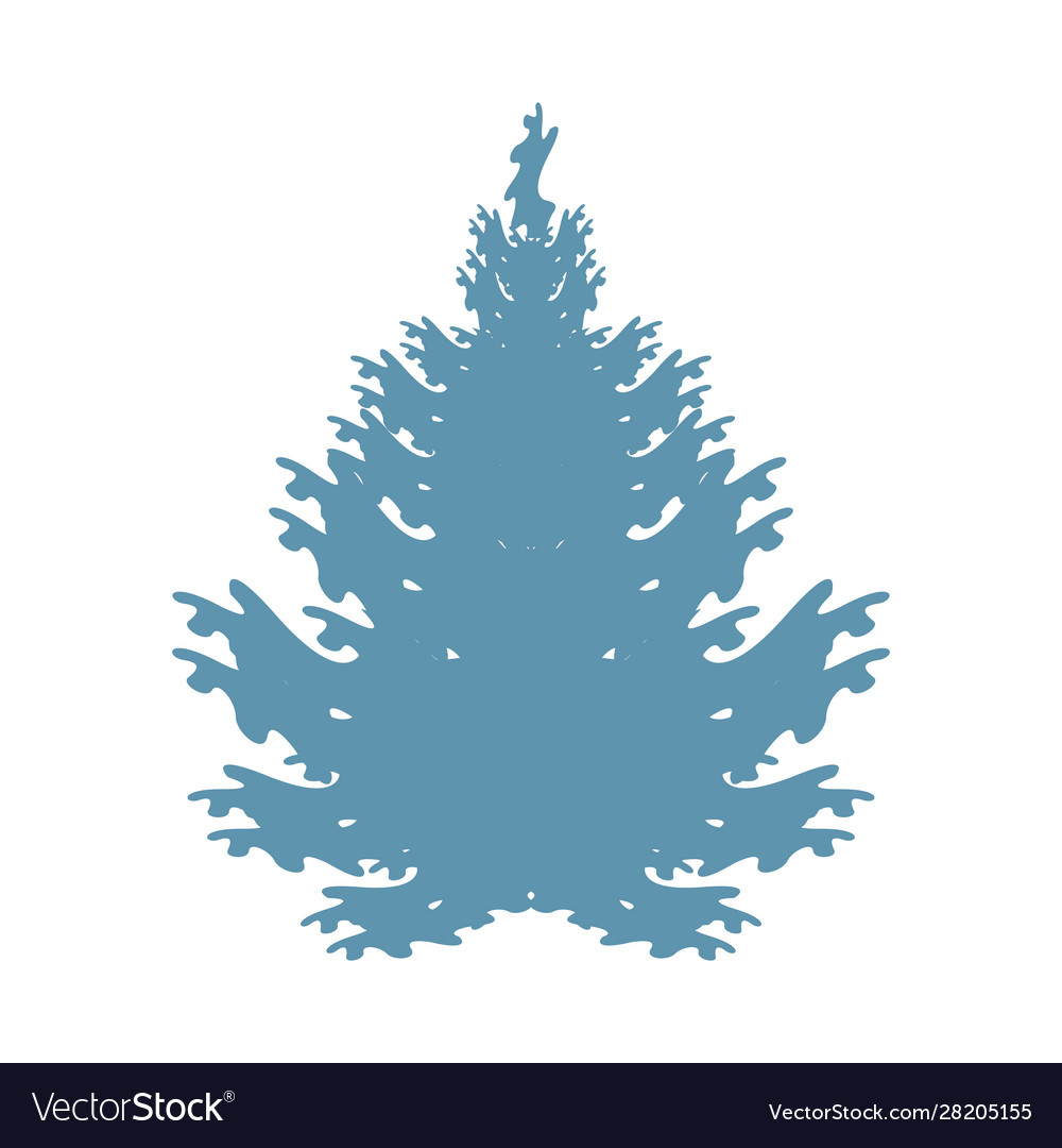 Pine tree plant isolated icon Royalty Free Vector Image