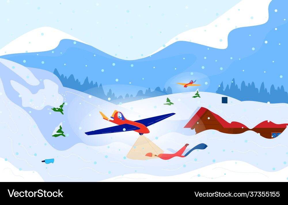 Rescue operation small unmanned aircraft search Vector Image