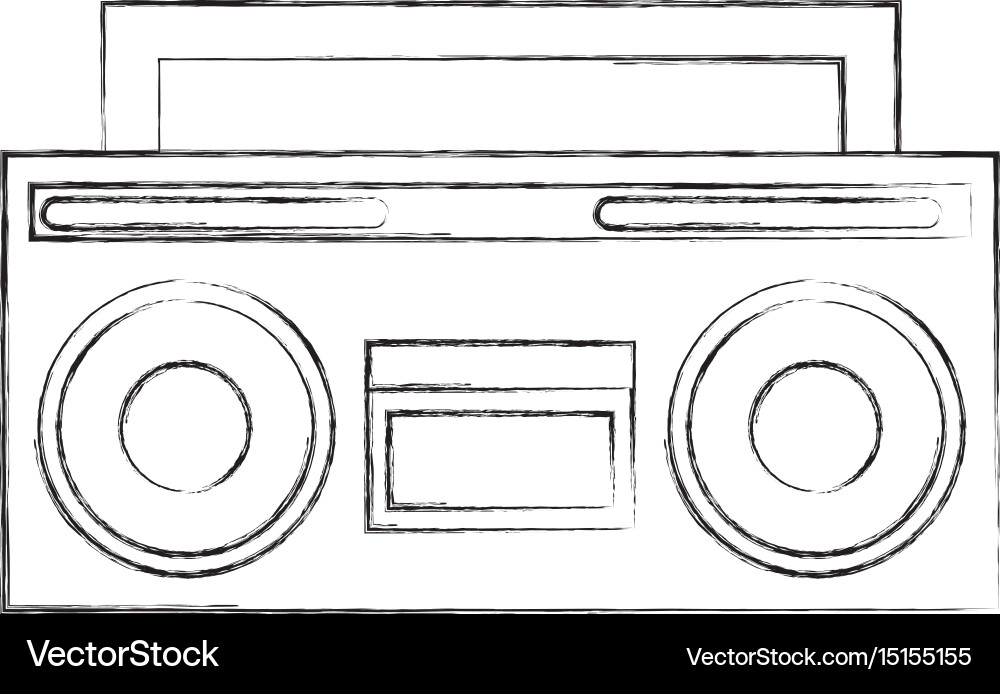 Retro radio isolated icon Royalty Free Vector Image