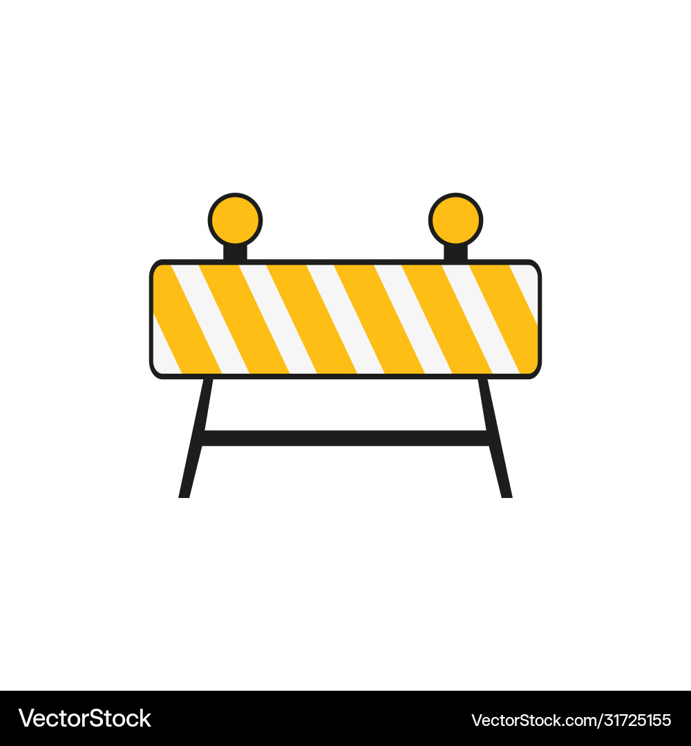 Roadblock hurdle road icon for web isolated Vector Image