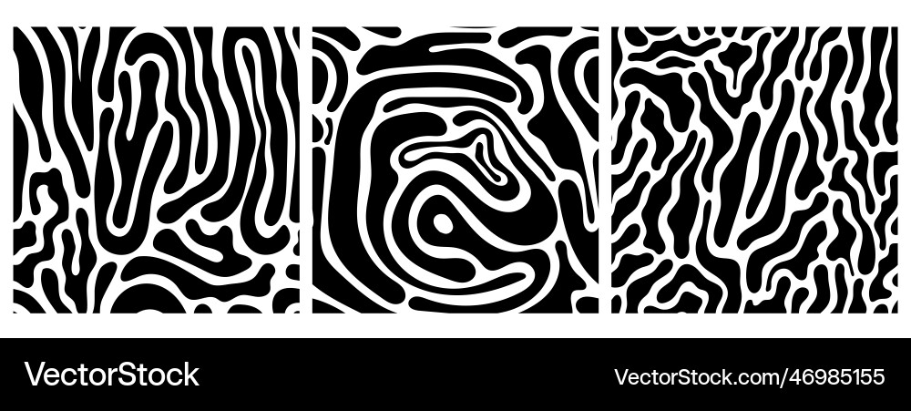 Set of black and white seamless patterns Vector Image