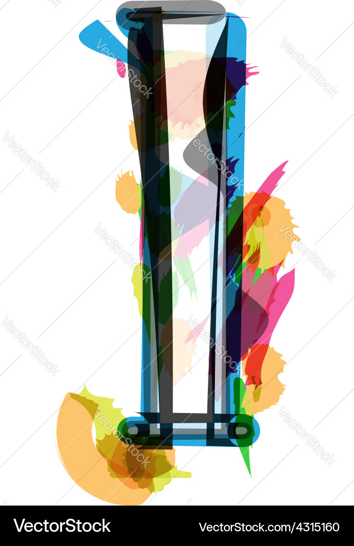 Artistic font - letter l Royalty Free Vector Image