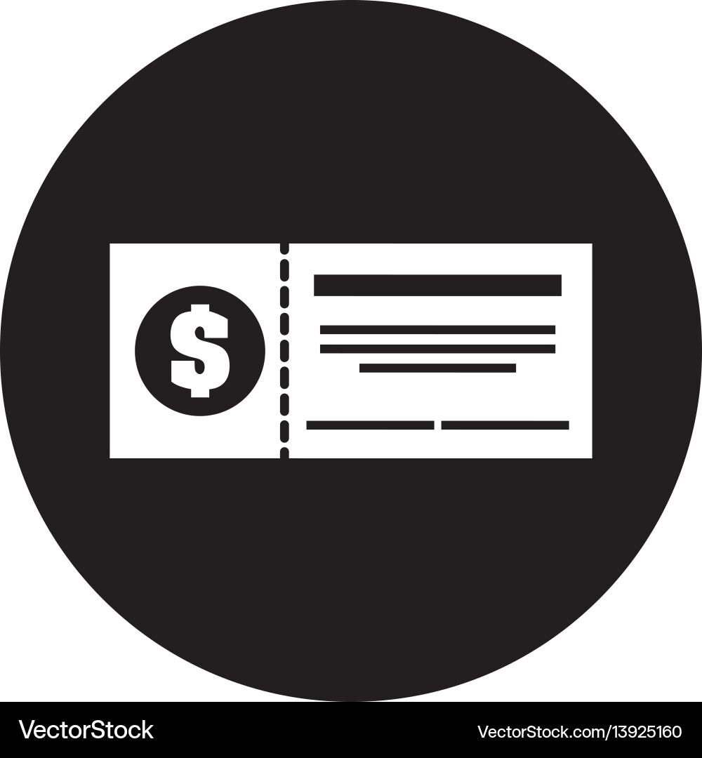 Bank check isolated icon Royalty Free Vector Image