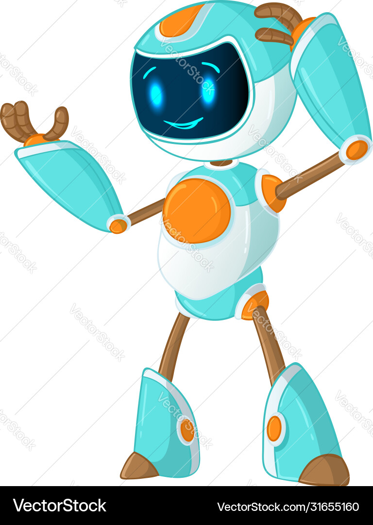 Cute smiling customer online support service chat Vector Image
