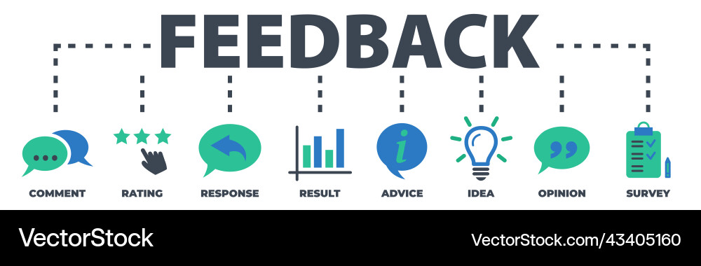 Feedback concept with icons Royalty Free Vector Image