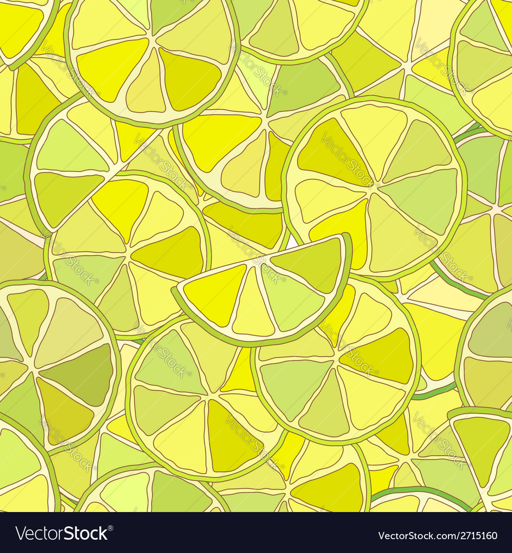 Fresh lime citrus seamless pattern Royalty Free Vector Image