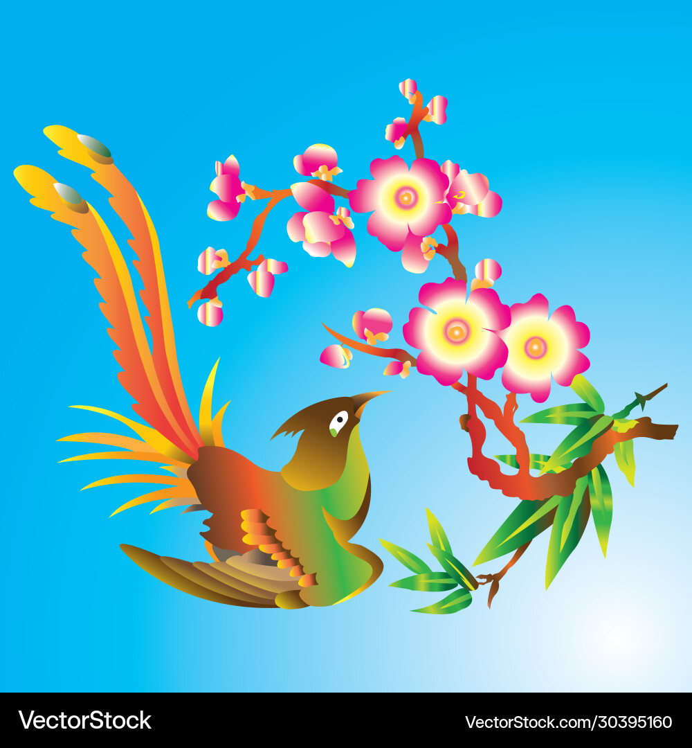 Image a bird with beautiful colors Royalty Free Vector Image