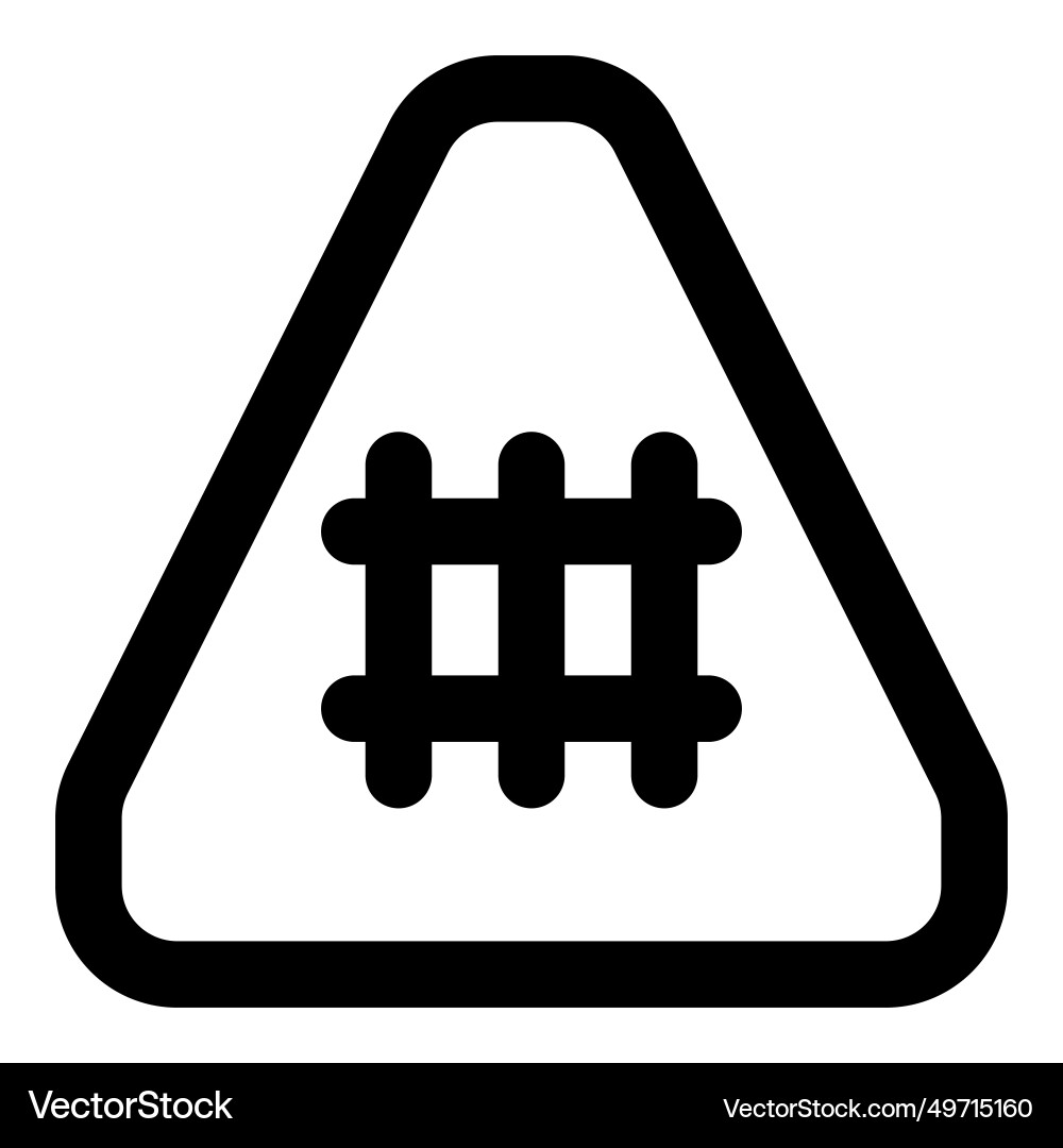 Indicates rules and warnings for railway safety Vector Image