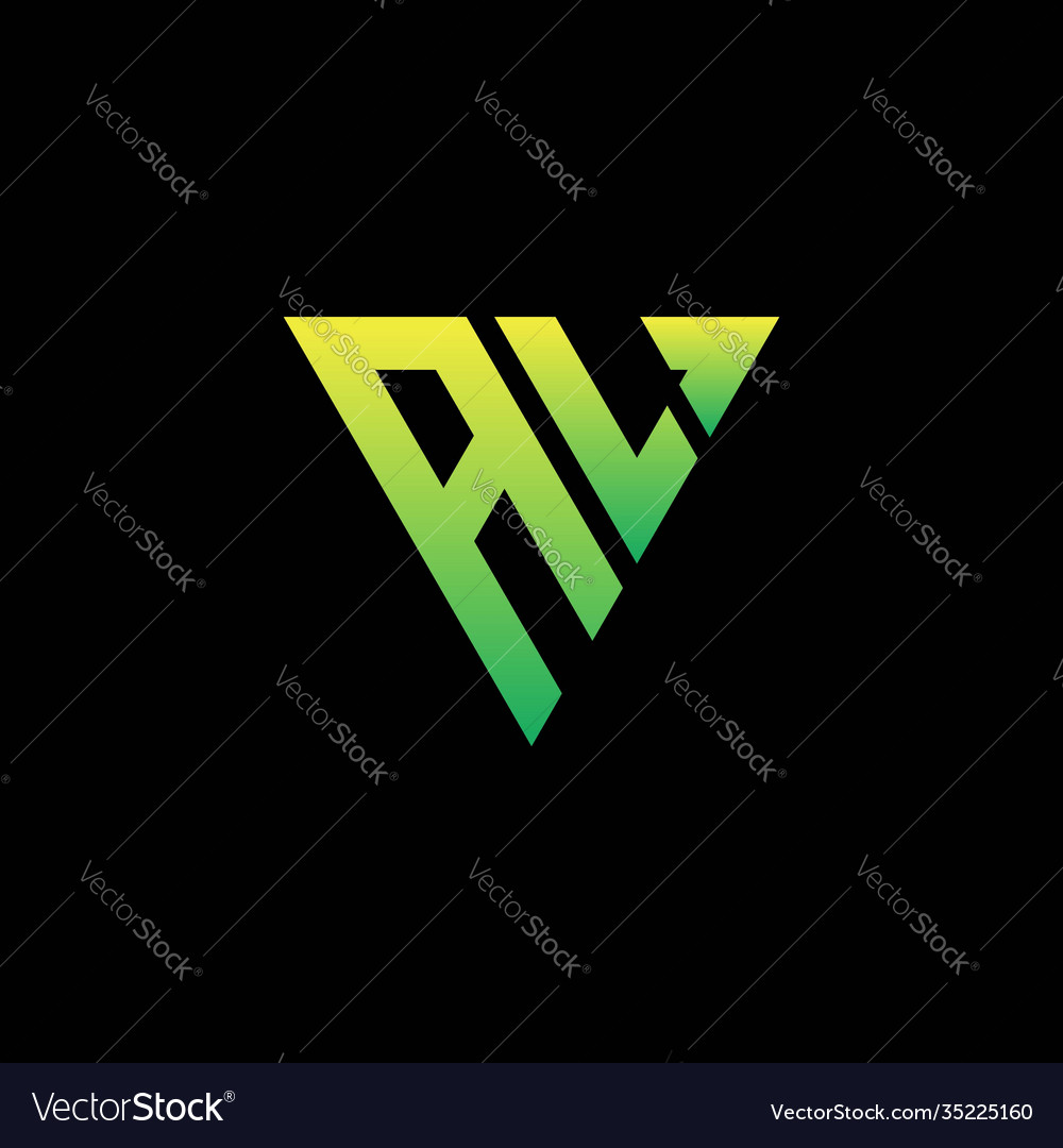 Initial triangle logo monogram with shape Vector Image