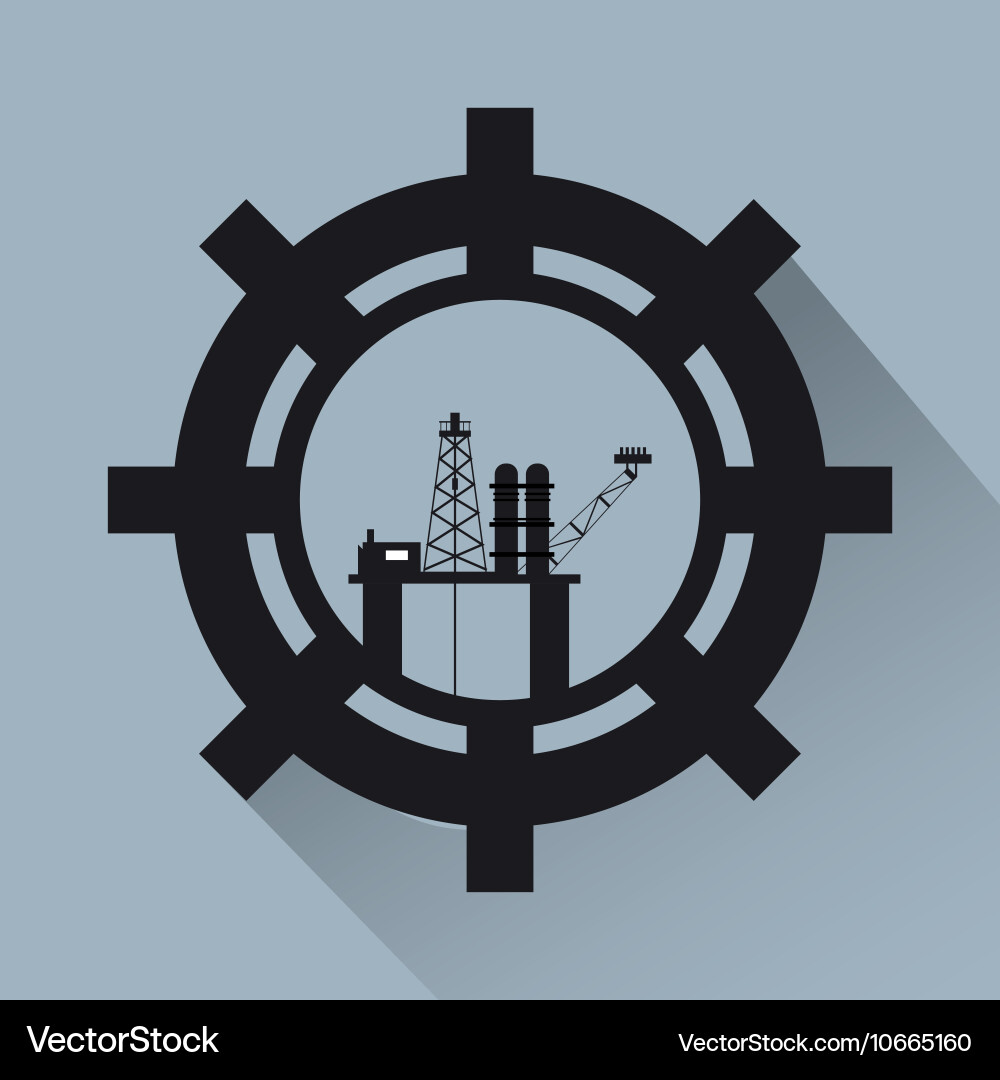 Petroleum oil extraction and refinement related Vector Image
