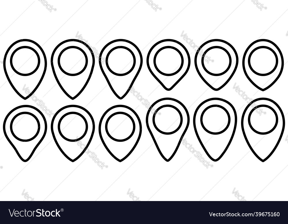 Set of map pointer location symbols web location Vector Image