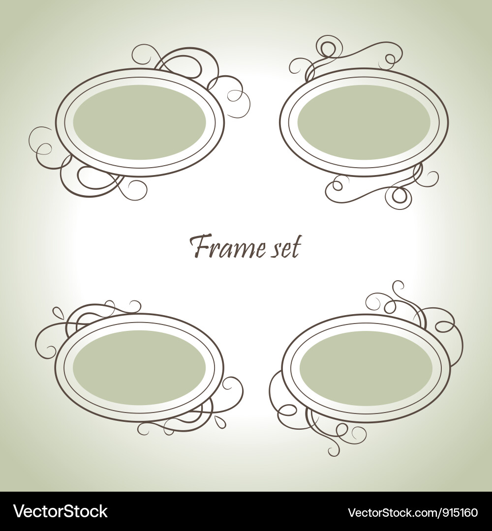 Set of vintage frames Royalty Free Vector Image