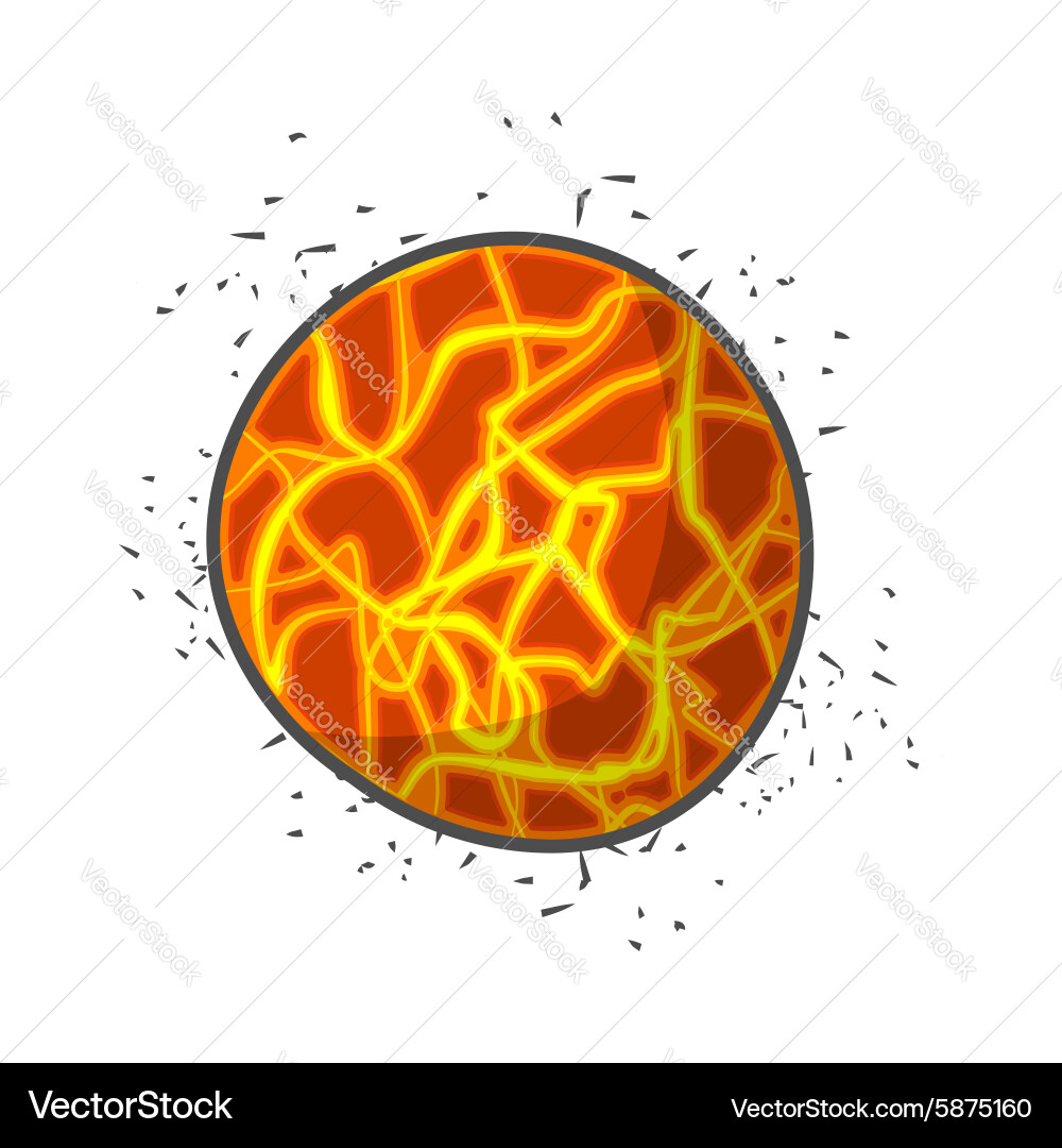 Space Planet Sun On A White Background Star Vector Image