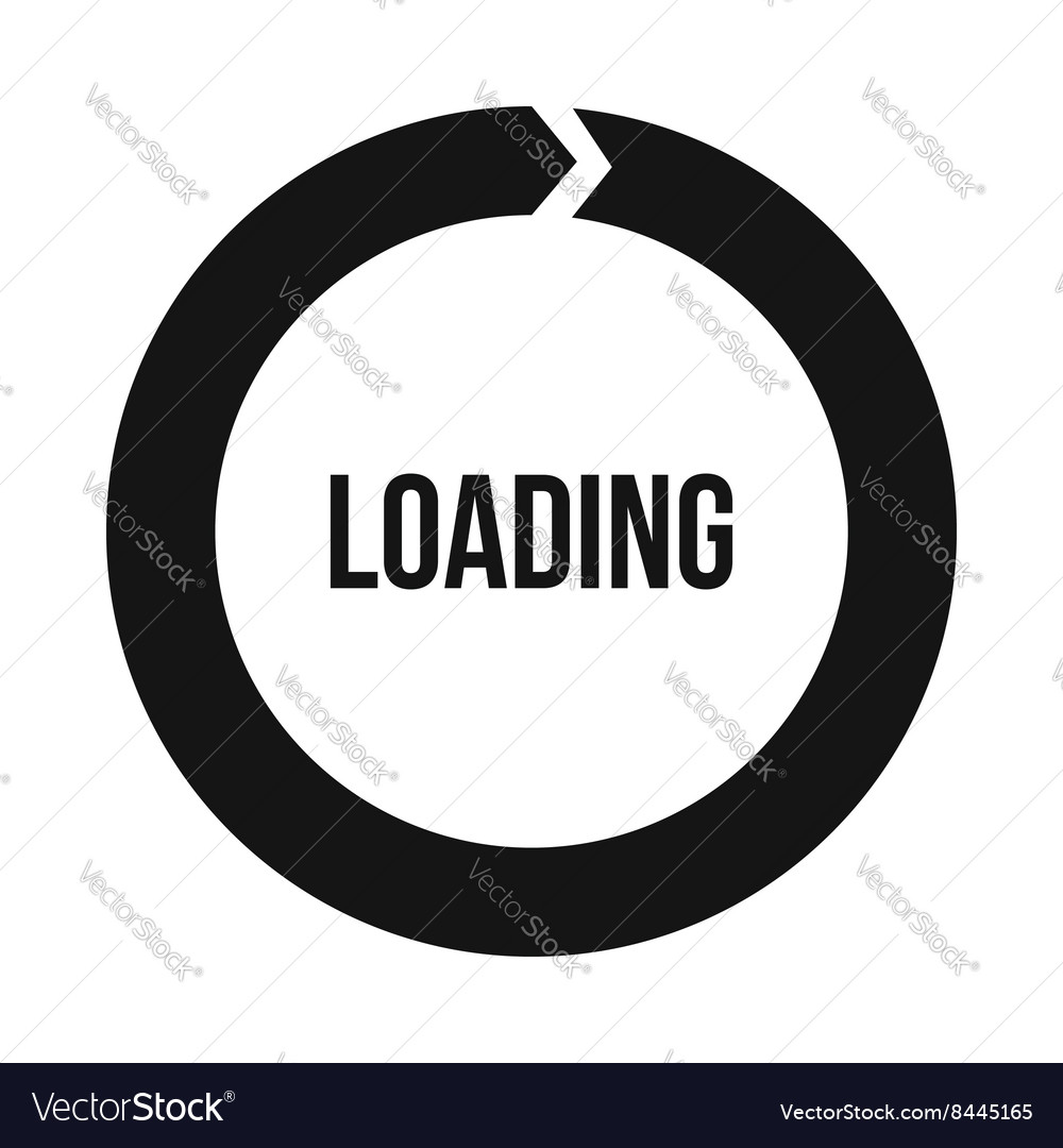 Circle loading icon simple style Royalty Free Vector Image