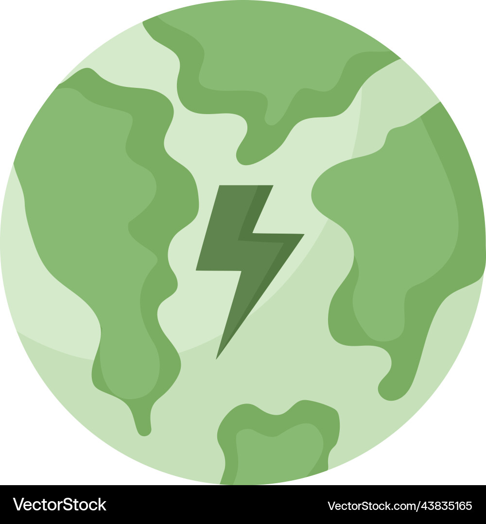 Earth planet with green energy Royalty Free Vector Image