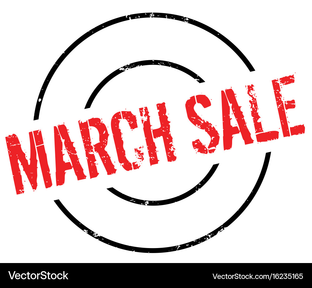 March sale rubber stamp Royalty Free Vector Image