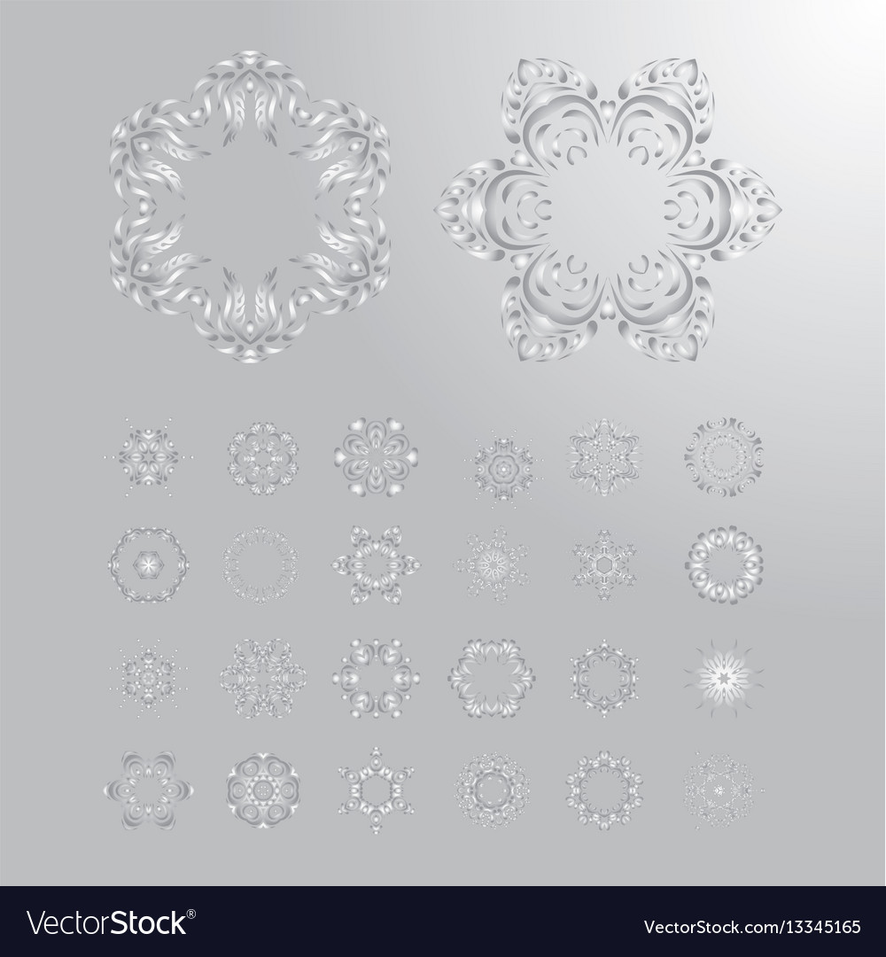 Oriental silver pattern Royalty Free Vector Image
