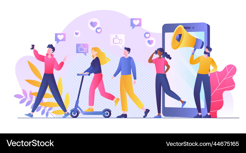 Referral marketing concept Royalty Free Vector Image