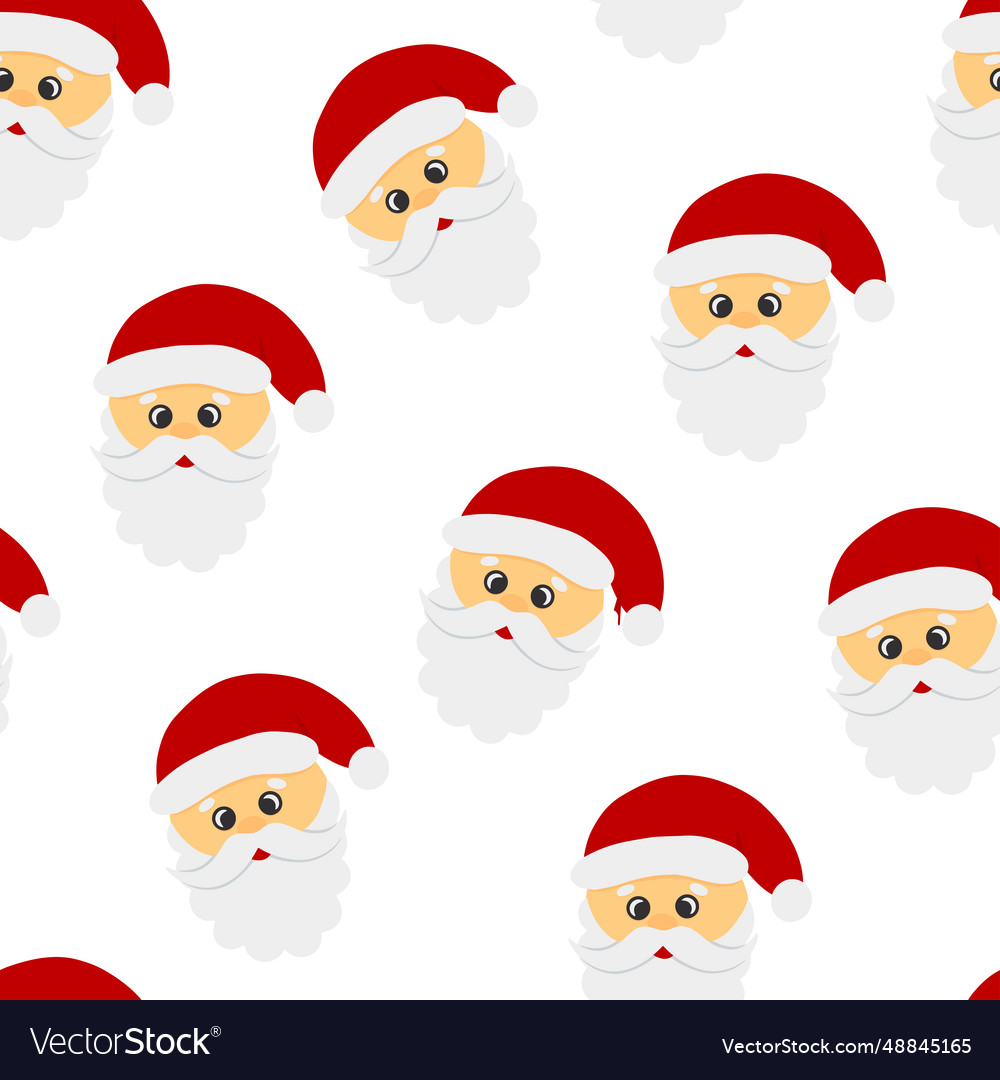 Santa claus seamless pattern Royalty Free Vector Image