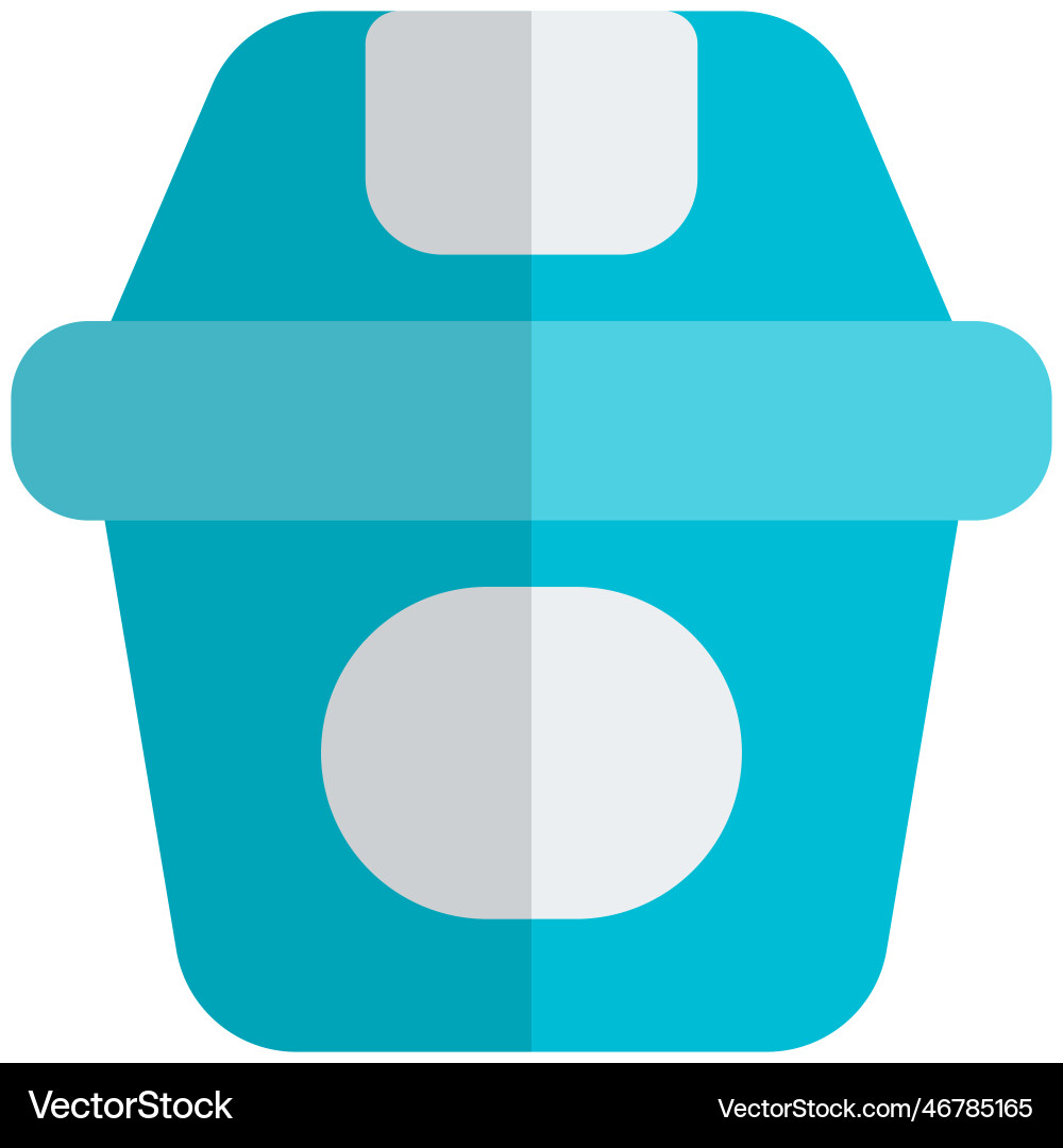 Trash can for waste and junk disposal Royalty Free Vector