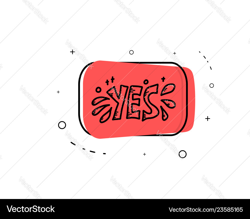 Yes and no hand lettering Royalty Free Vector Image