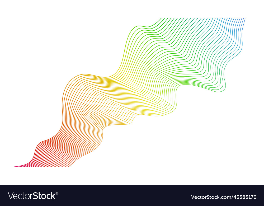 Abstract backdrop with wave gradient lines Vector Image