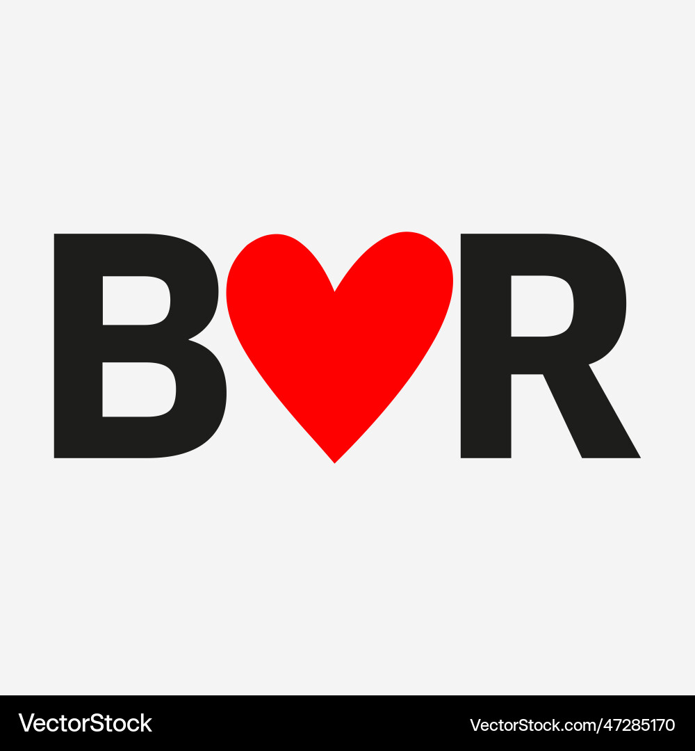 B love r t-shirt graphics Royalty Free Vector Image