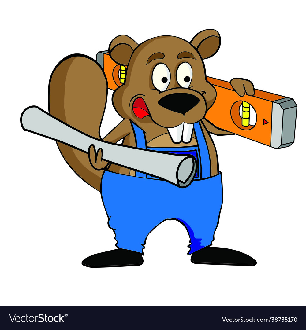 Beaver builder Royalty Free Vector Image - VectorStock