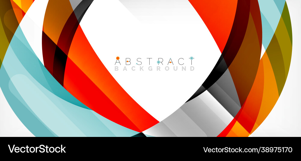 Color circle shapes minimal geometric background Vector Image