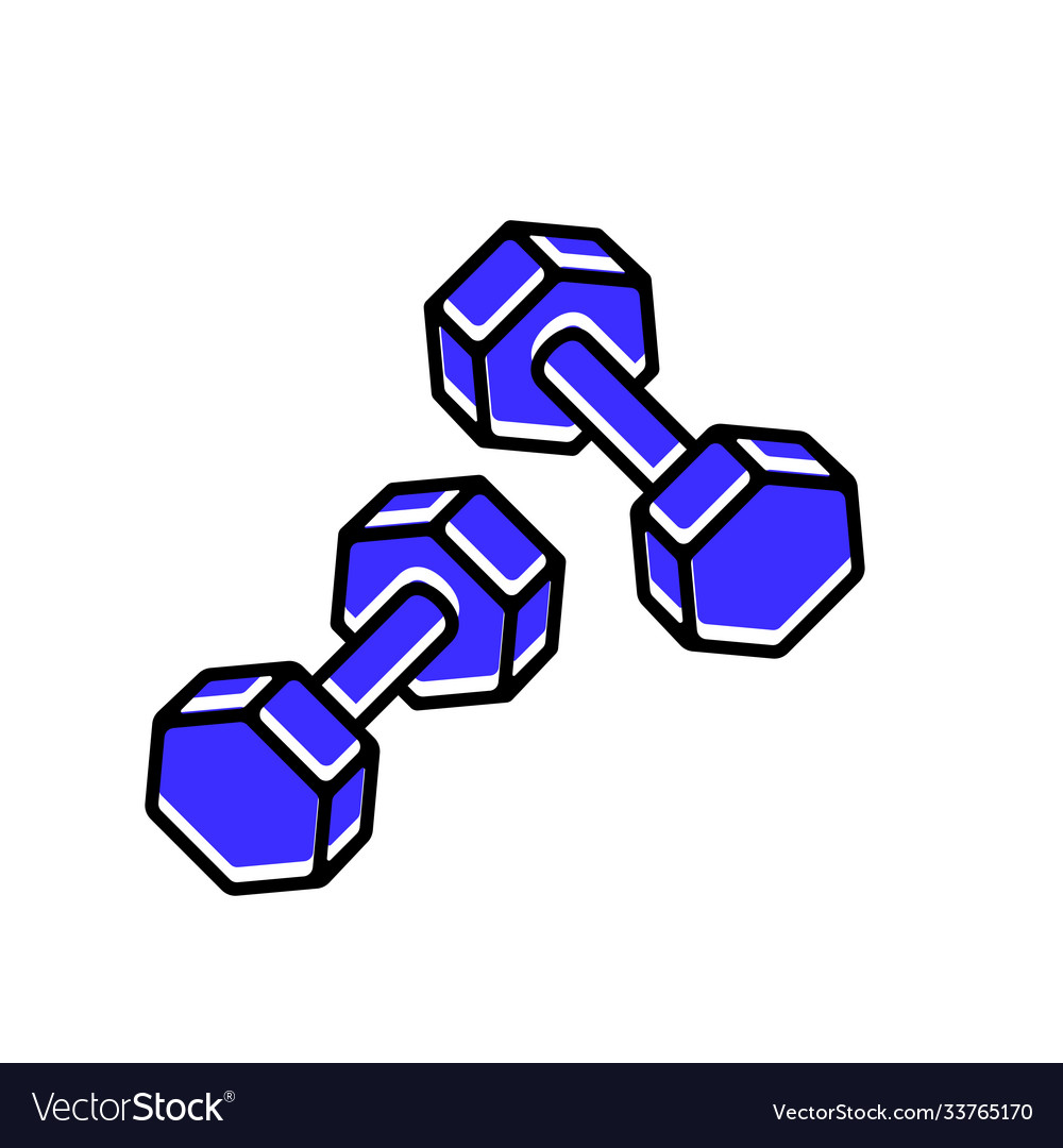 Dumbbells icon isolated on white background sport Vector Image