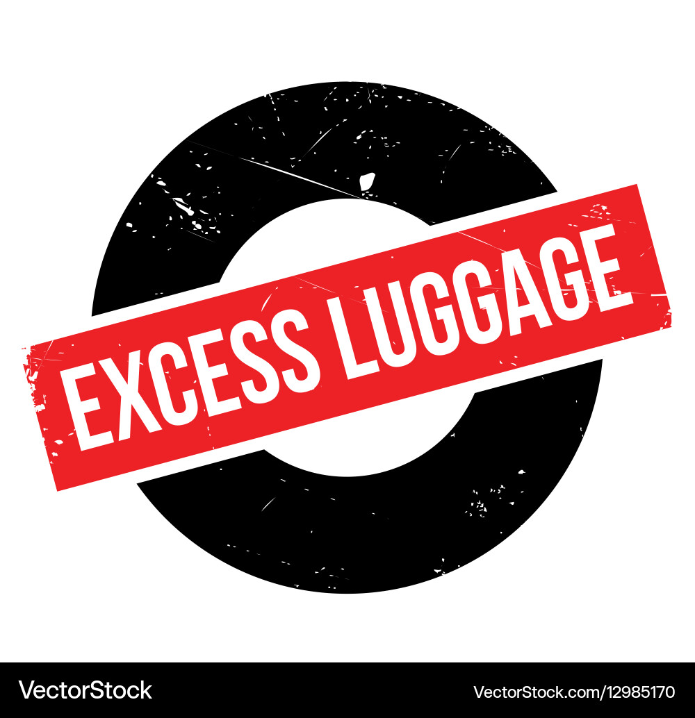Excess luggage rubber stamp Royalty Free Vector Image