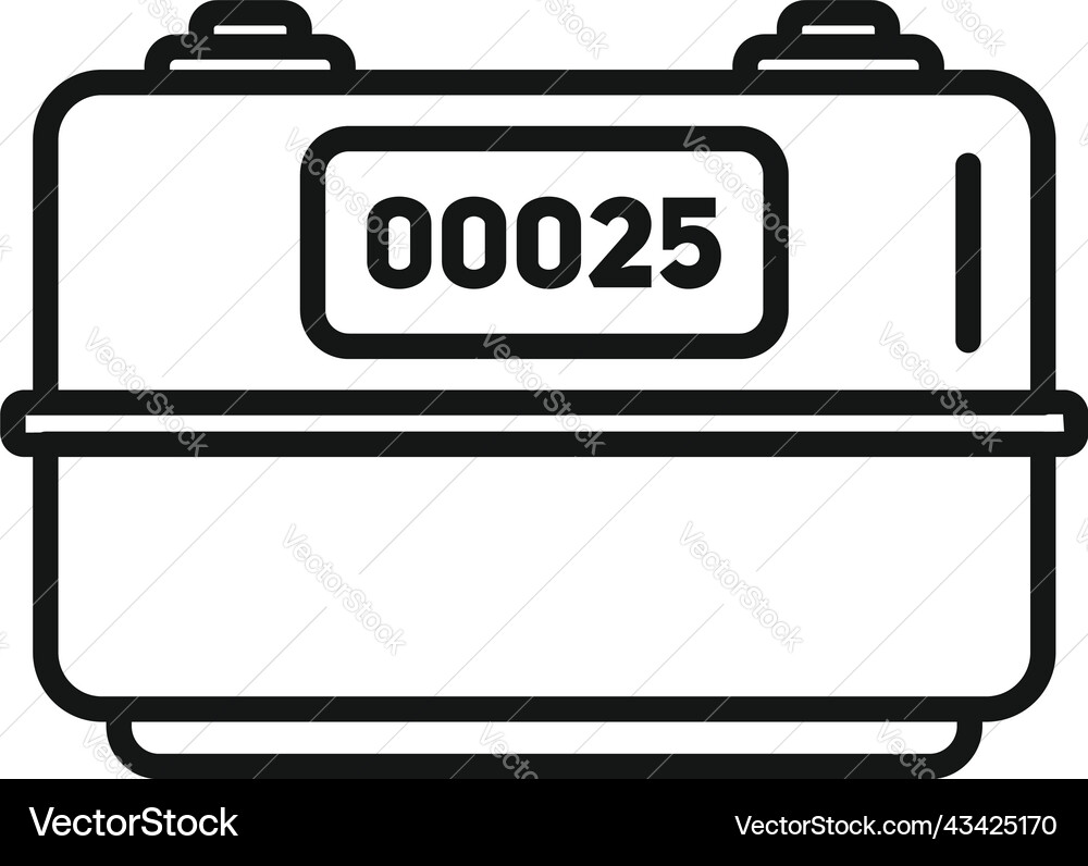 Home energy counter icon outline Royalty Free Vector Image