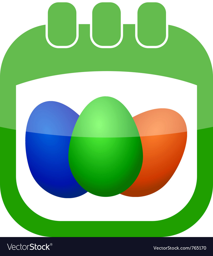 Icon easter calendar Royalty Free Vector Image