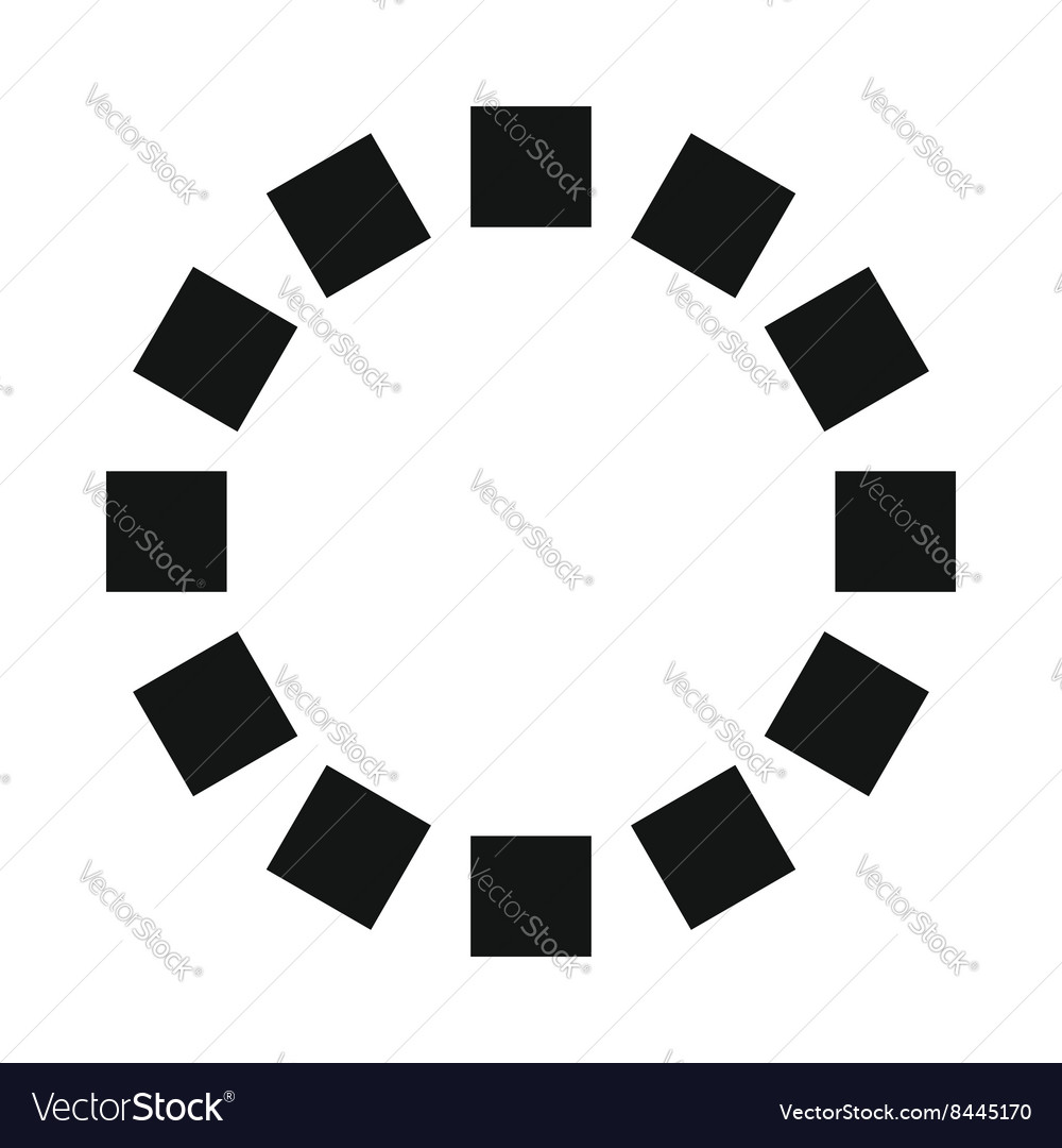 Loading circle sign icon simple style Royalty Free Vector